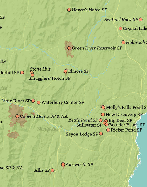 Vermont State Parks Map 11x14 Print – Best Maps Ever