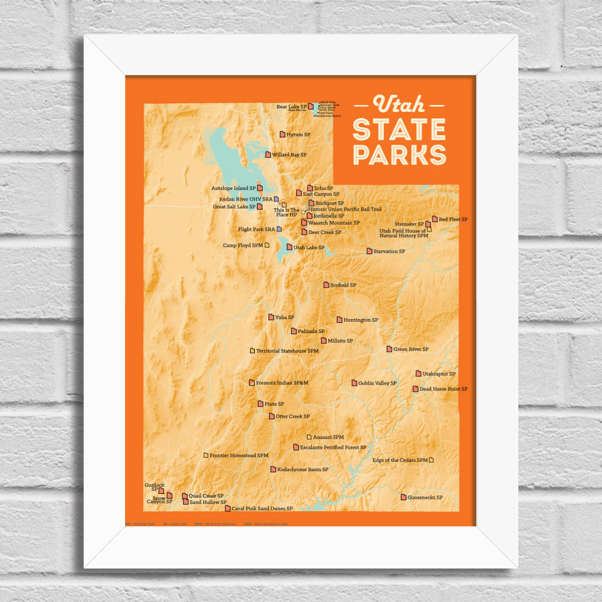 Utah State Parks Map 11x14 Print | Best Maps Ever