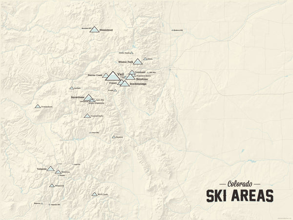 Colorado Ski Resorts Map Poster - Best Maps Ever