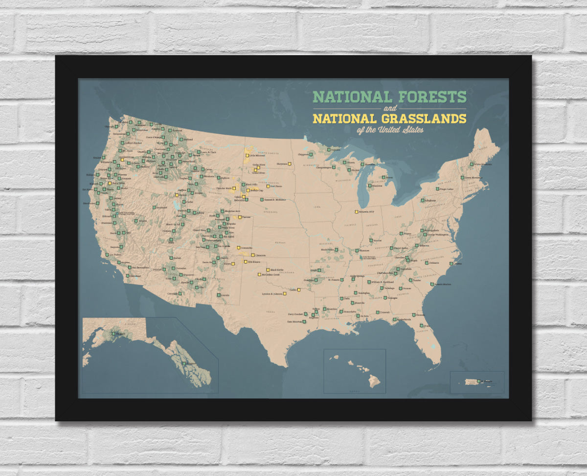 US National Forests Map 18x24 Poster | Best Maps Ever