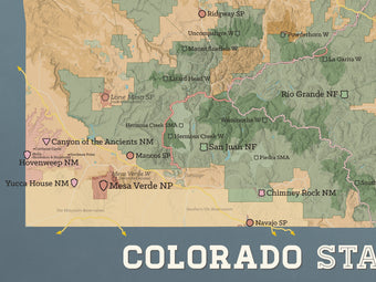 Colorado State Parks & Federal Lands Map 18x24 Poster | Best Maps Ever