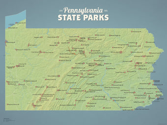 Pennsylvania State Parks Map 18x24 Poster | Best Maps Ever
