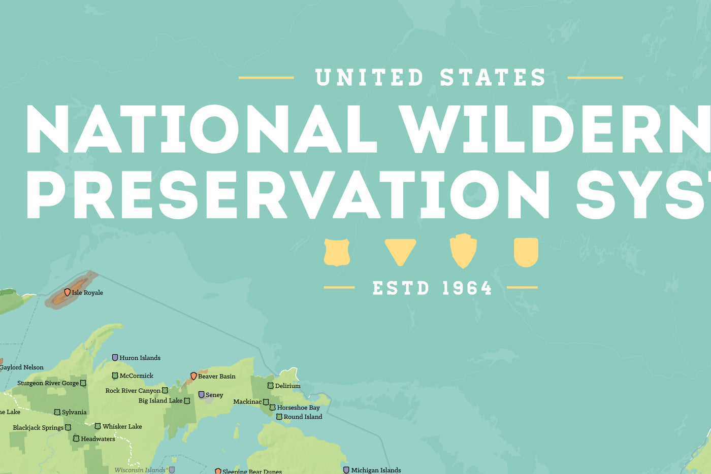 US National Wilderness Preservation System Map 24x36 Poster – Best Maps ...
