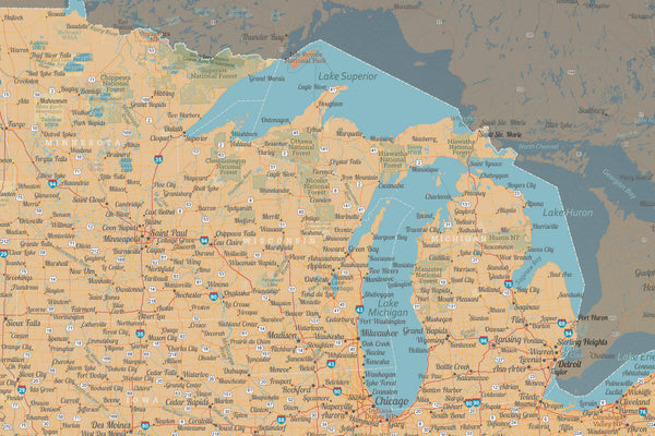 United States Decorative Wall Map Poster - Best Maps Ever