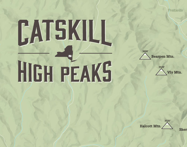 Catskill High Peaks Map 11x14 Print - Best Maps Ever