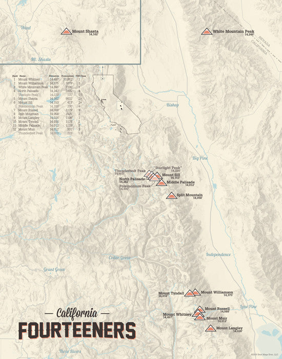 Peak Bagging & Highpointing Tagged "California" - Best Maps Ever