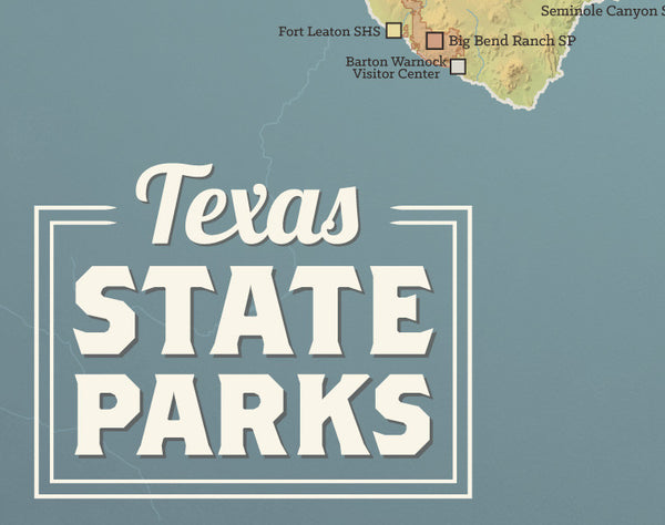 Texas State Parks Map 11x14 Print - Best Maps Ever