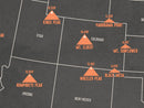 State Highpoints Map 18x24 Poster | Best Maps Ever