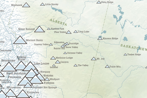 Canada Ski Resorts Map 24x36 Poster - Best Maps Ever