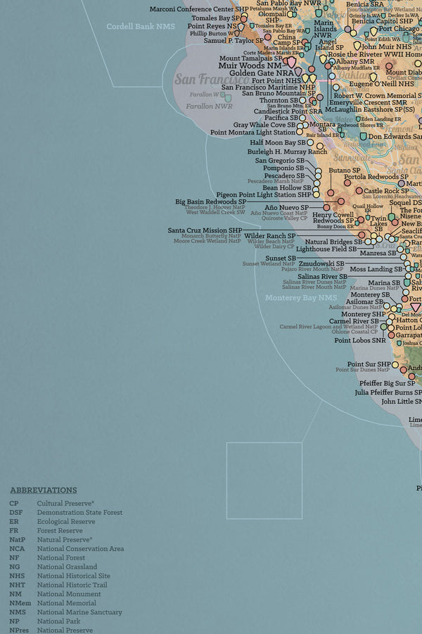 California State Parks & Federal Lands Map 24x36 Poster - Best Maps Ever
