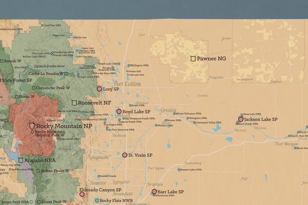 Colorado State Parks & Federal Lands Map 24x36 Poster - Best Maps Ever